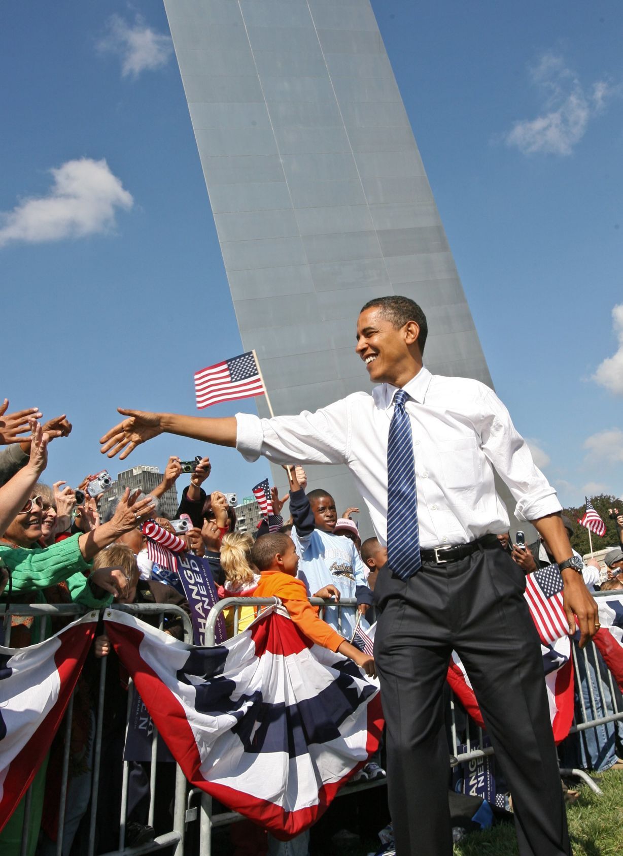 Oct. 18, 2008: St. Louis wows Obama with a record-setting campaign stop
