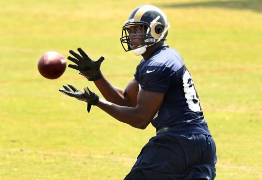 New tight end Cook gets a workout at Camp Bradford