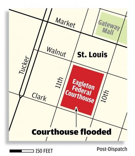 Eagleton courthouse gets a soaking