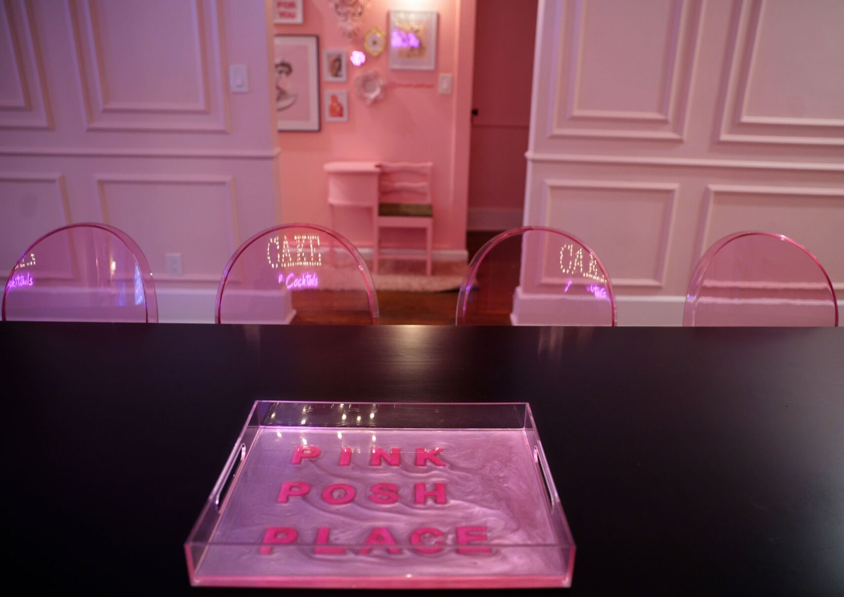 Historic house in Soulard is pretty in pink. Lots of pink