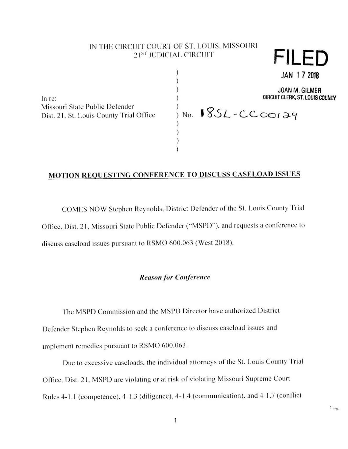 Judge Rules St Louis County Public Defenders Caseload Too High