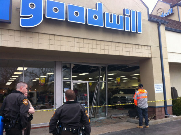 Photos: Truck crashes into Goodwill store in south St. Louis County
