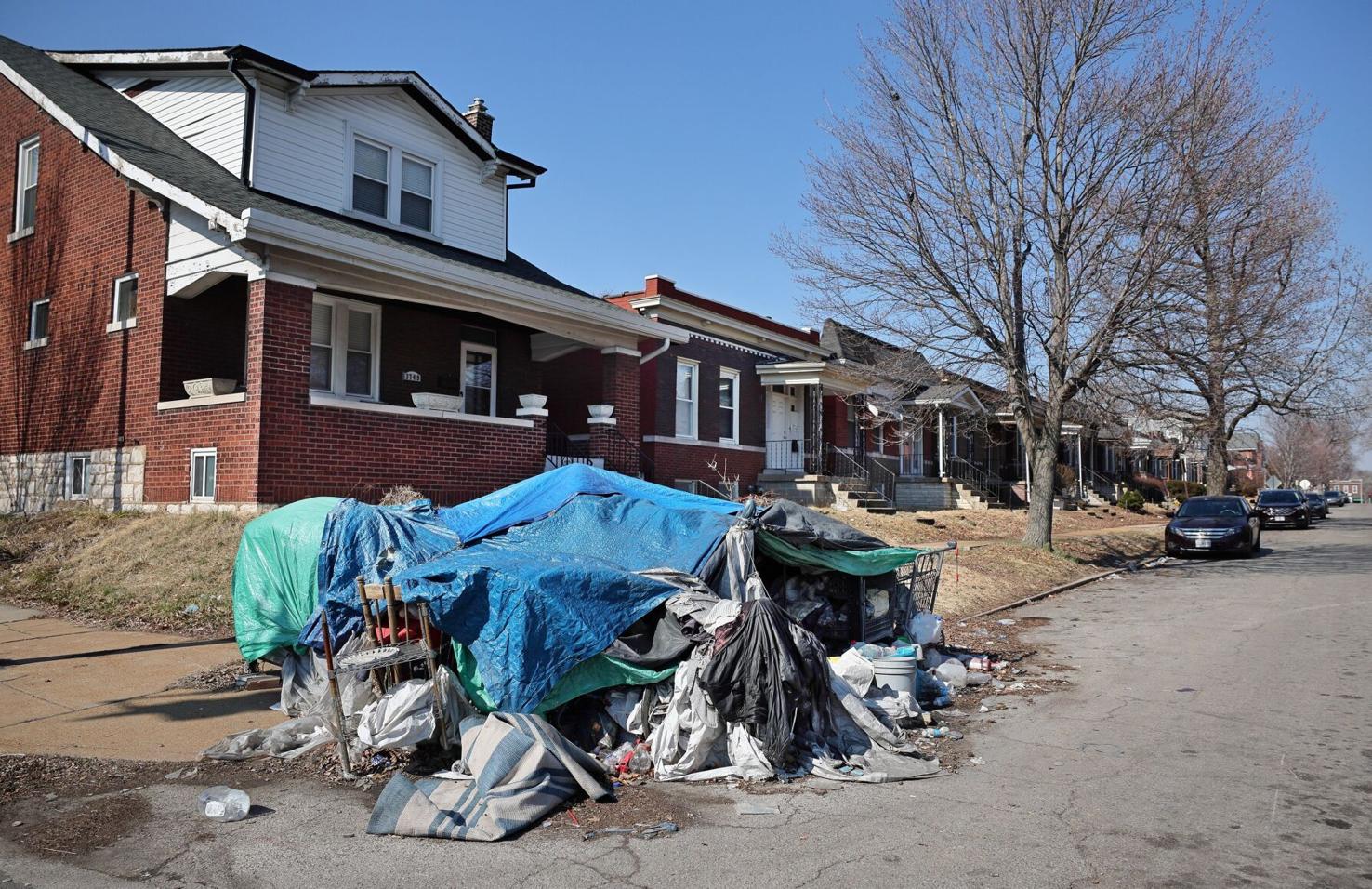 St. Louis clears homeless camp from Tower Grove sidewalk