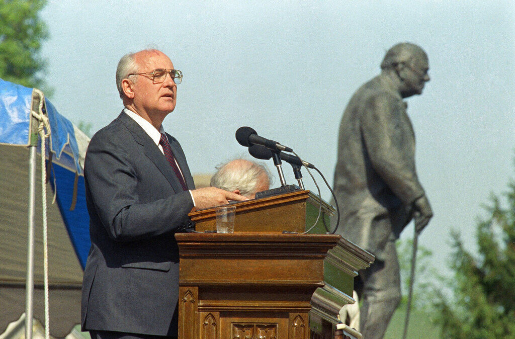 In 1992 speech in Fulton, Gorbachev took a no-winner view of the Cold War