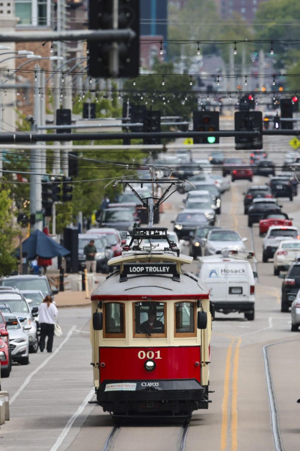 Loop Trolley and SUV collide on Delmar; ambulance takes two to the hospital