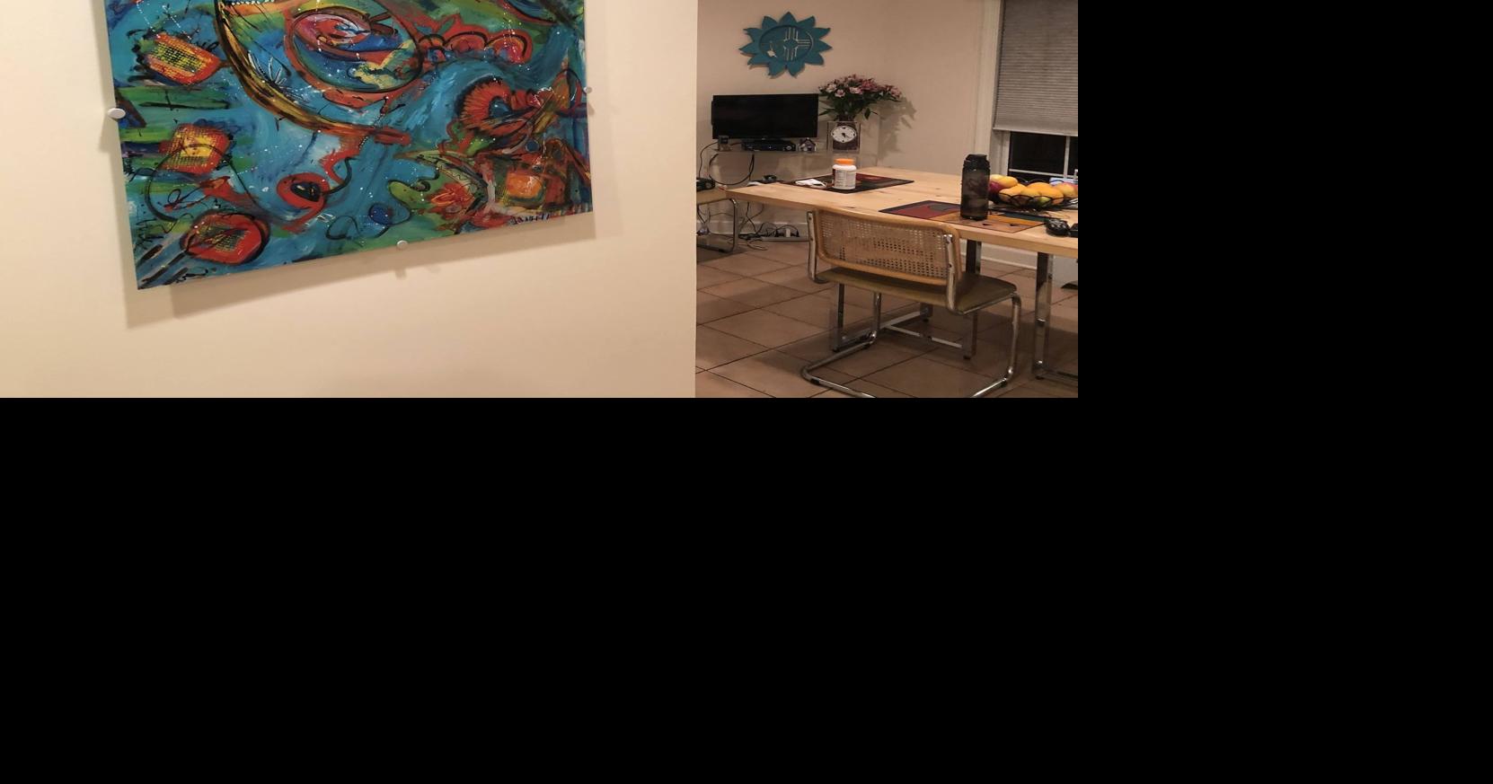 Made in St. Louis: Chesterfield artist paints her vibrant abstracts ...