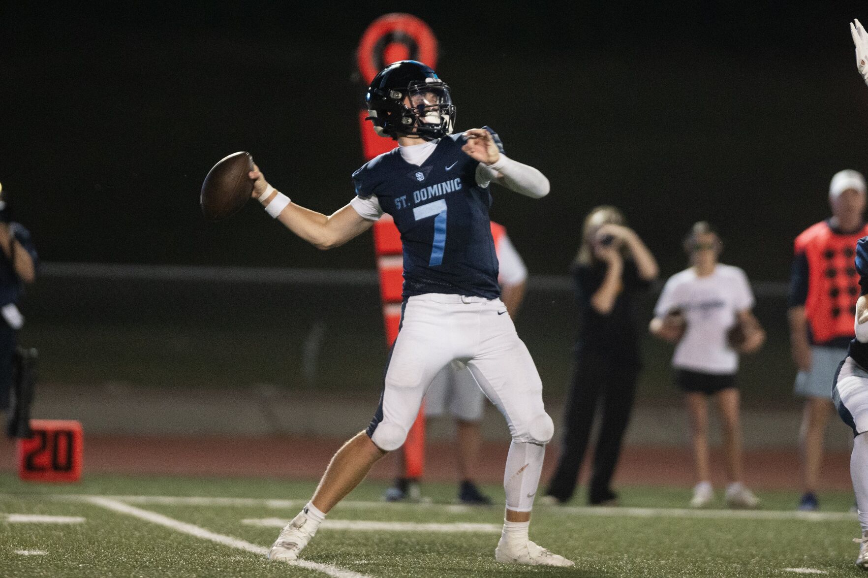 St. Dominic QB Brennan Czeschin racking up big numbers just like his dad