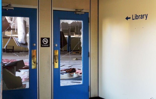 Photos: Workers make progress on new library in St. Peters