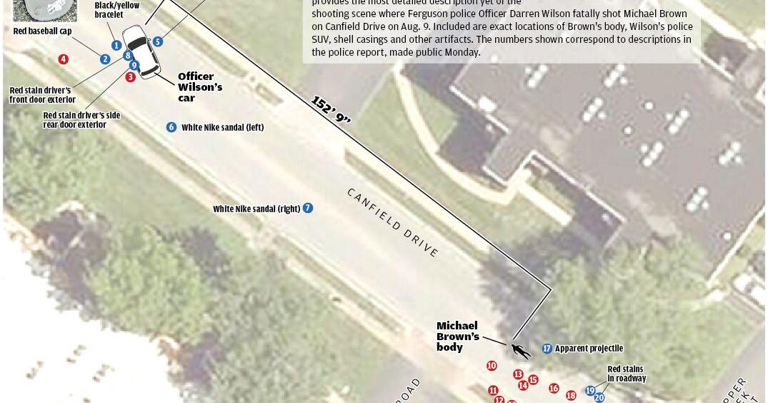 Map: The Michael Brown shooting scene