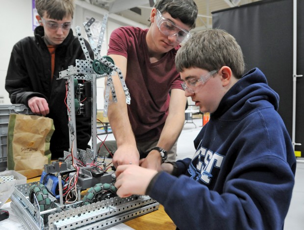 Student-designed robots compete at meet