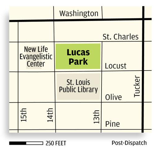 Sprucing up a downtown park at the intersection of homelessness