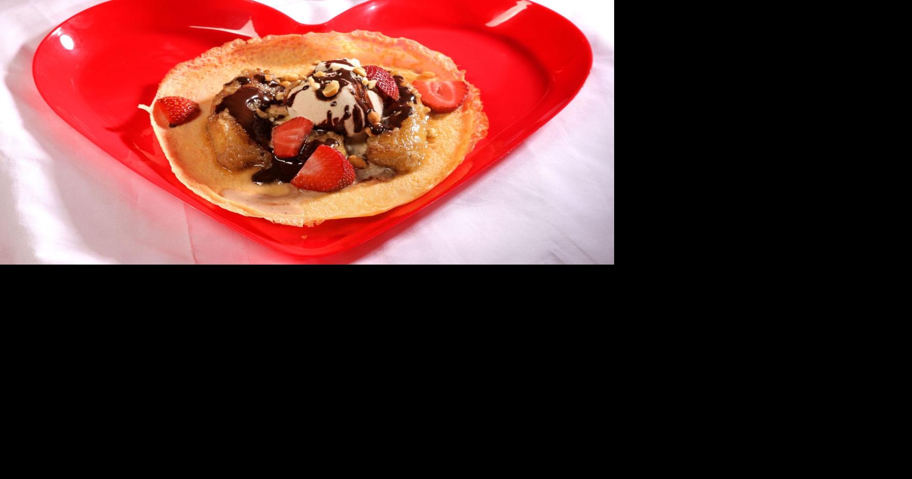Hot Banana Split Crepes