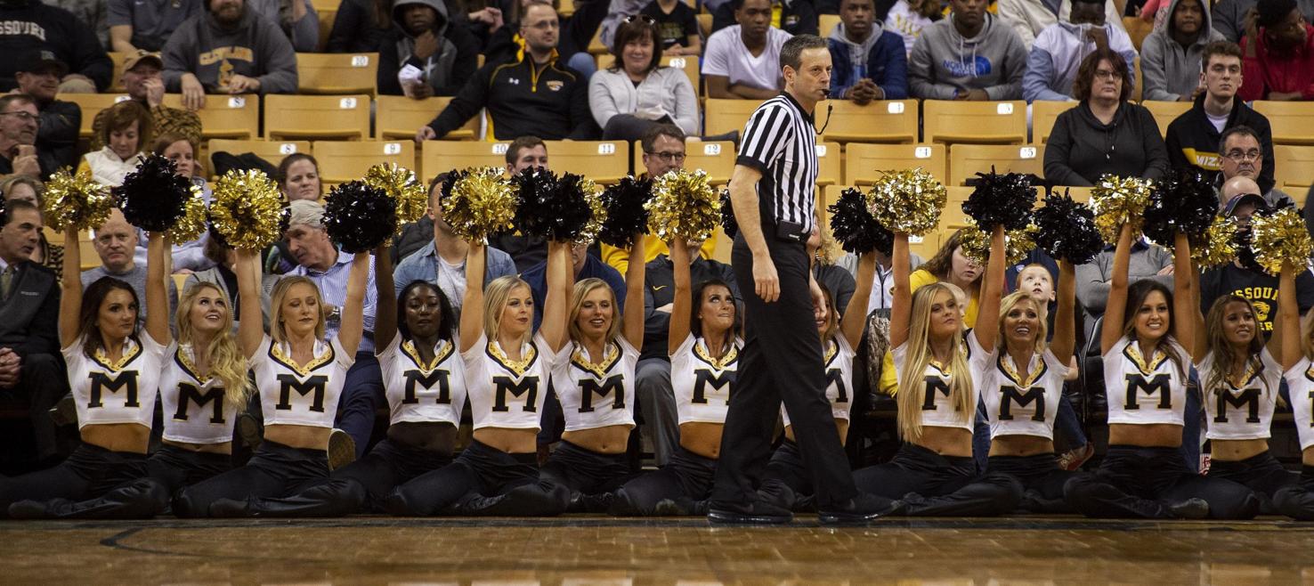 Mizzou Golden Girls and cheerleaders