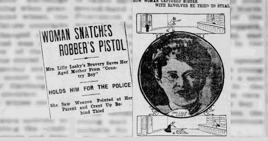 In 1903, he bought a gun and then robbed the shopkeeper