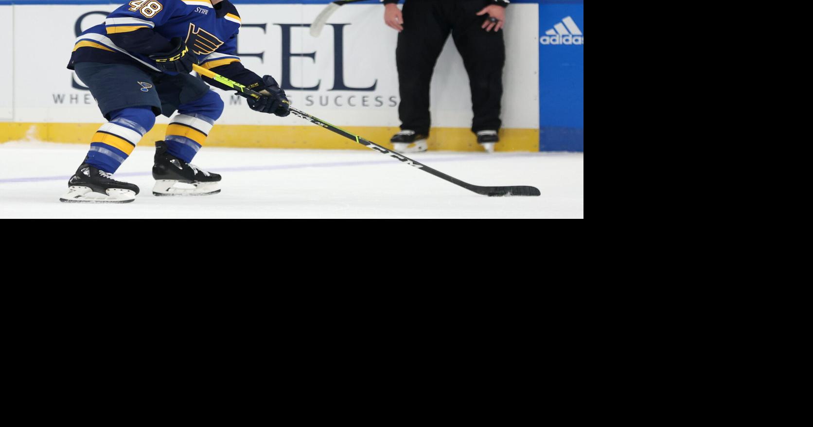Defenseman Scott Perunovich injured in Blues overtime win against Los ...