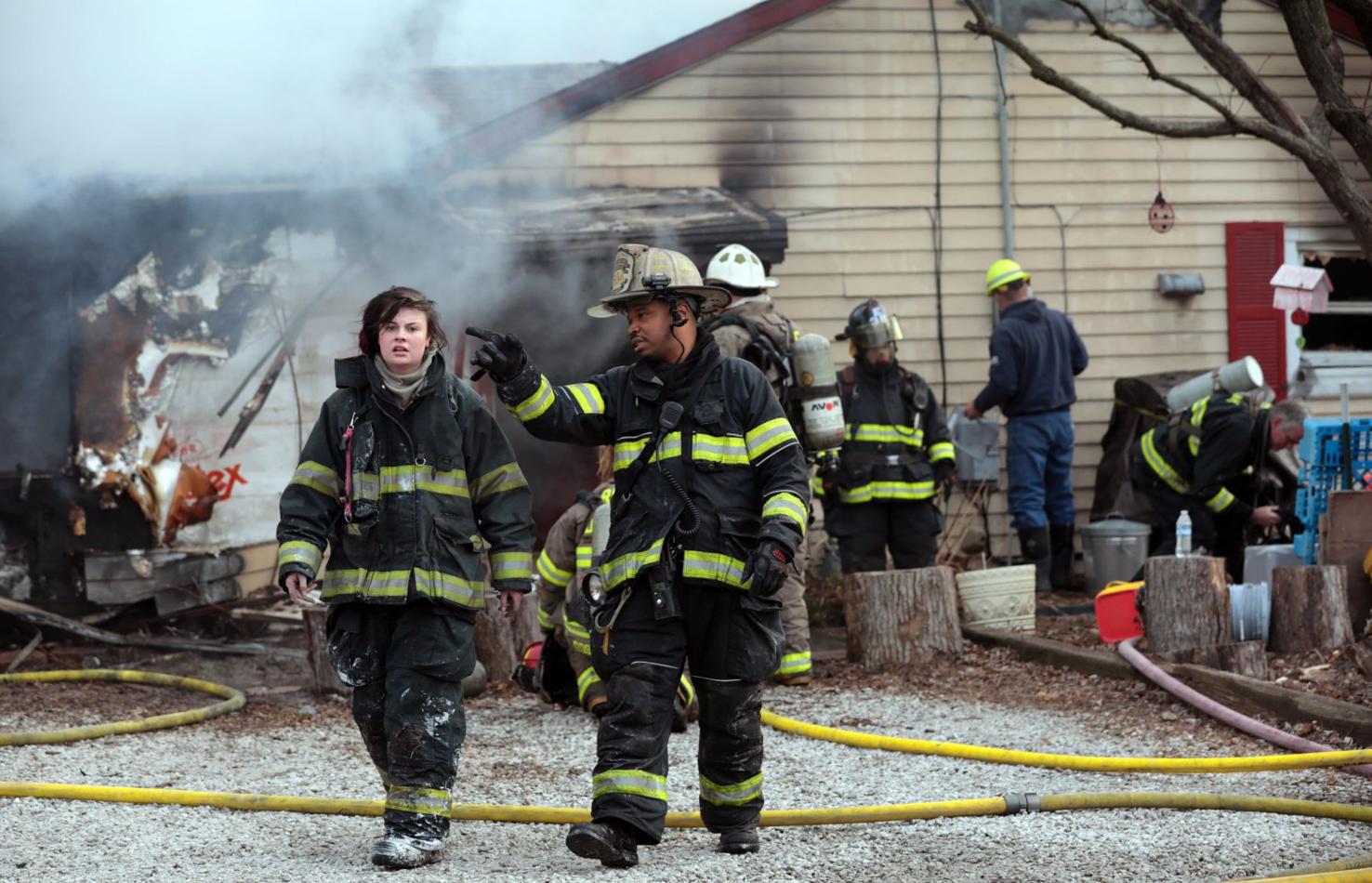 Photos: Man burned trying to put out a fire in his Cahokia home