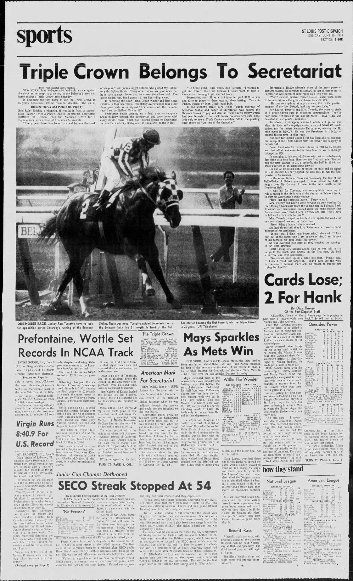 June 10, 1973: Secretariat completes Triple Crown