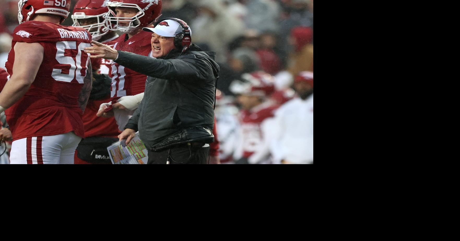 Nov 29, 2025; Fayetteville, Arkansas, USA; Arkansas Razorbacks interim ...