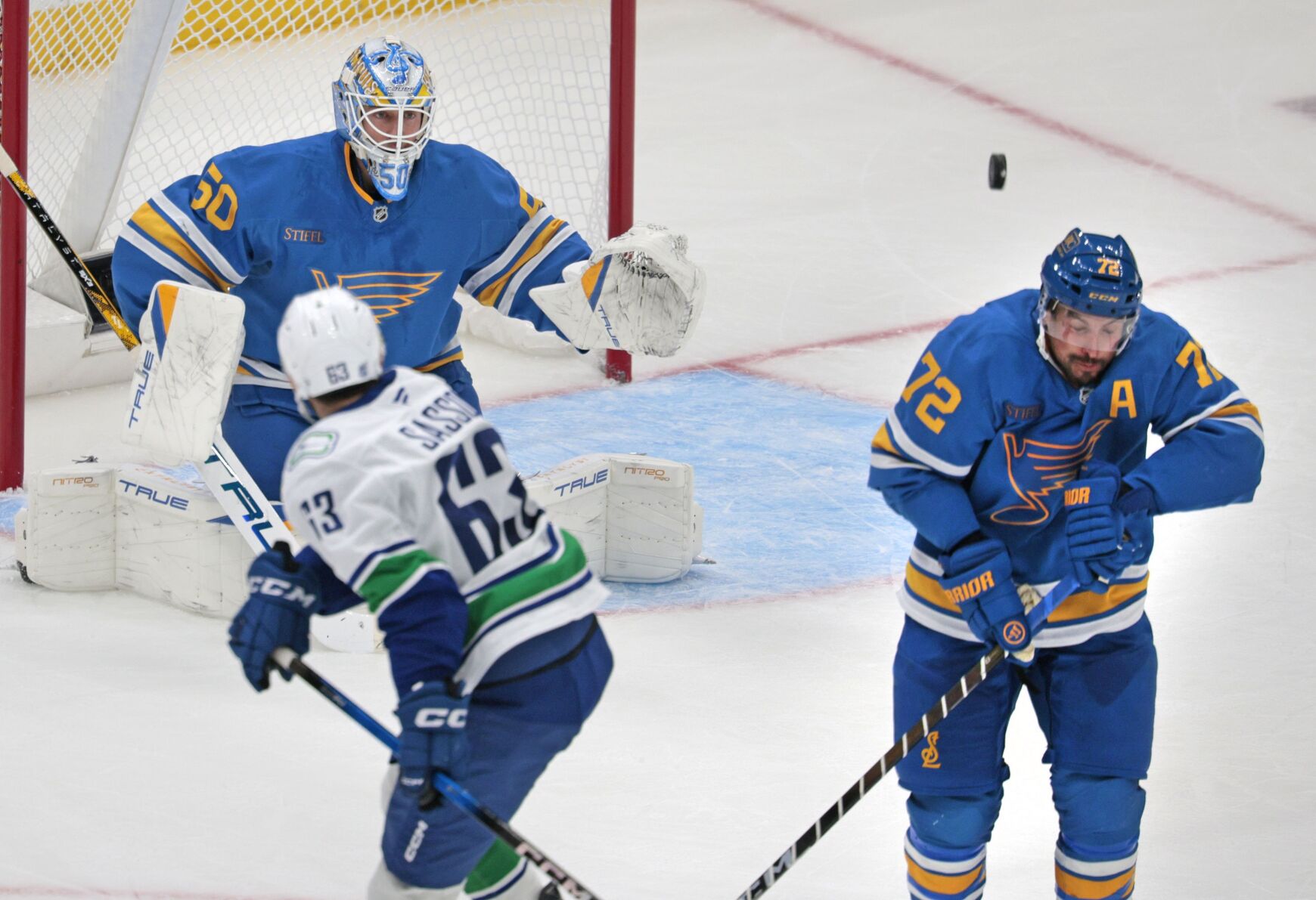 Frustration builds as Blues lose sixth in a row, falling to Vancouver ...