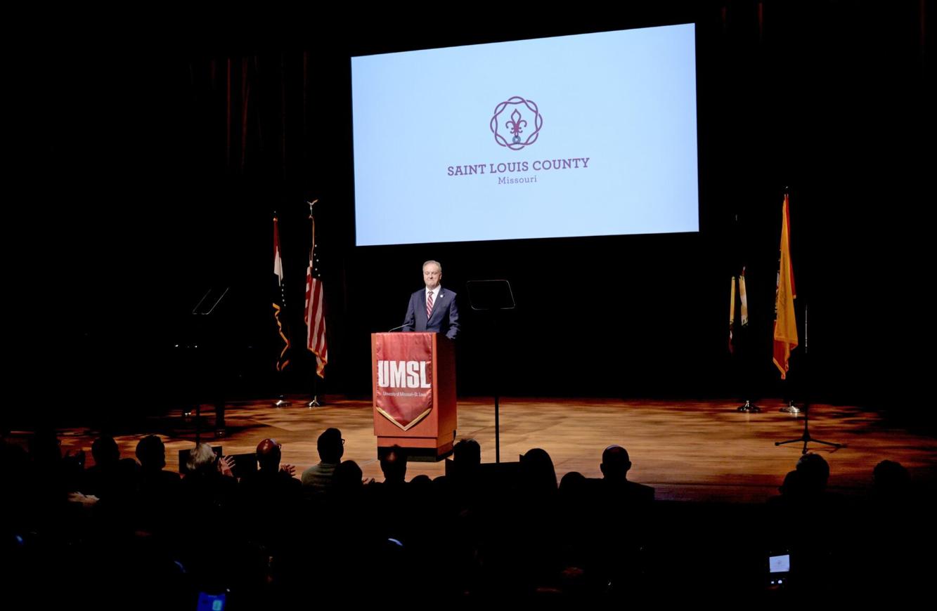 Sam Page unveils new St. Louis County logo at annual address