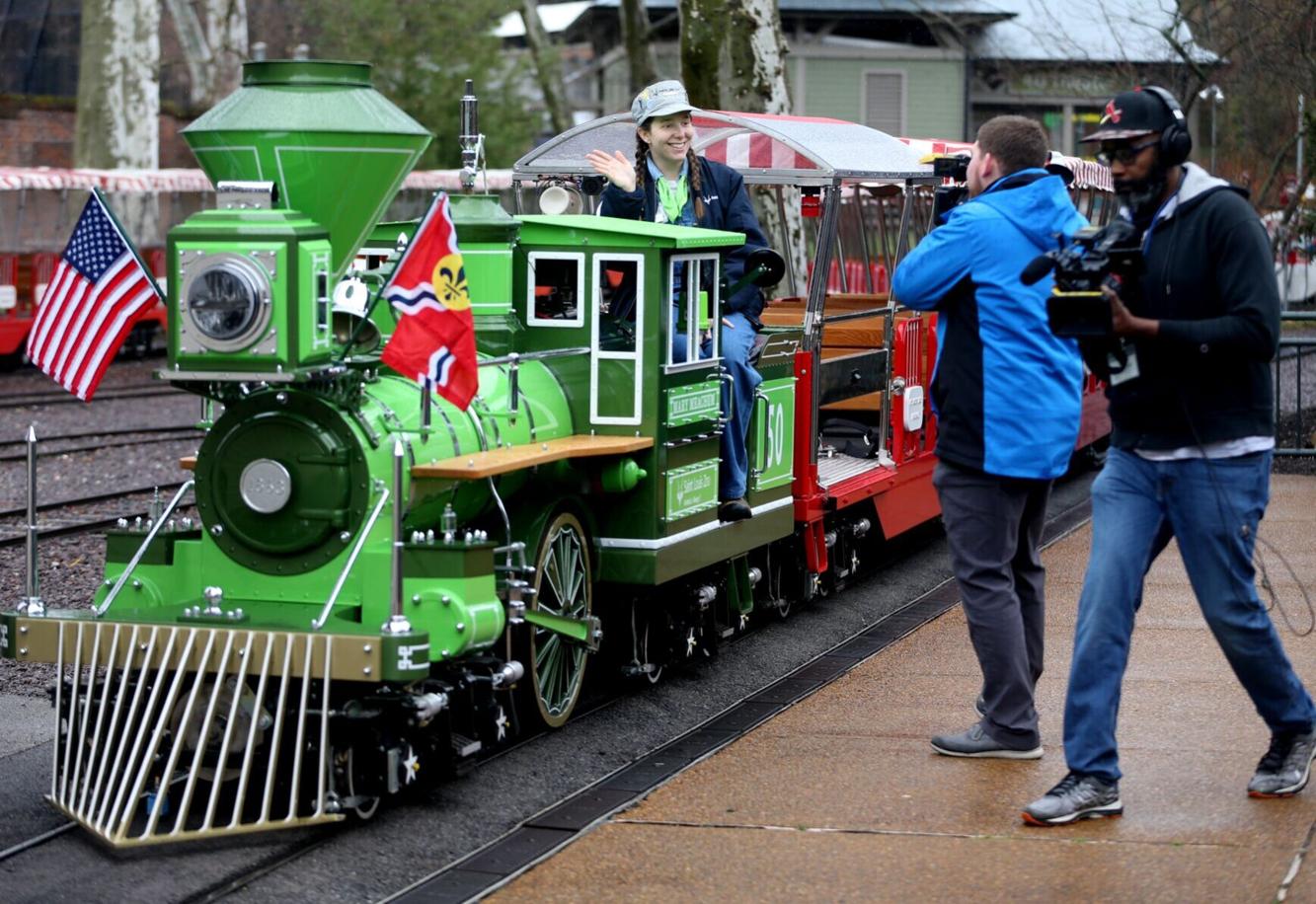 St. Louis Zoo unveils first electric train for its railroad