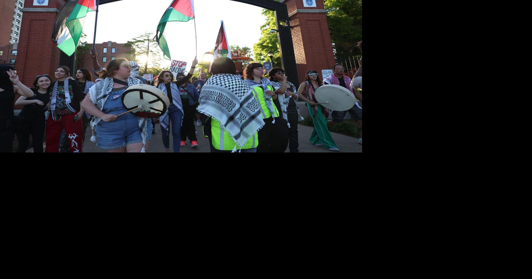 Hundreds gather at St. Louis University to protest Gaza war