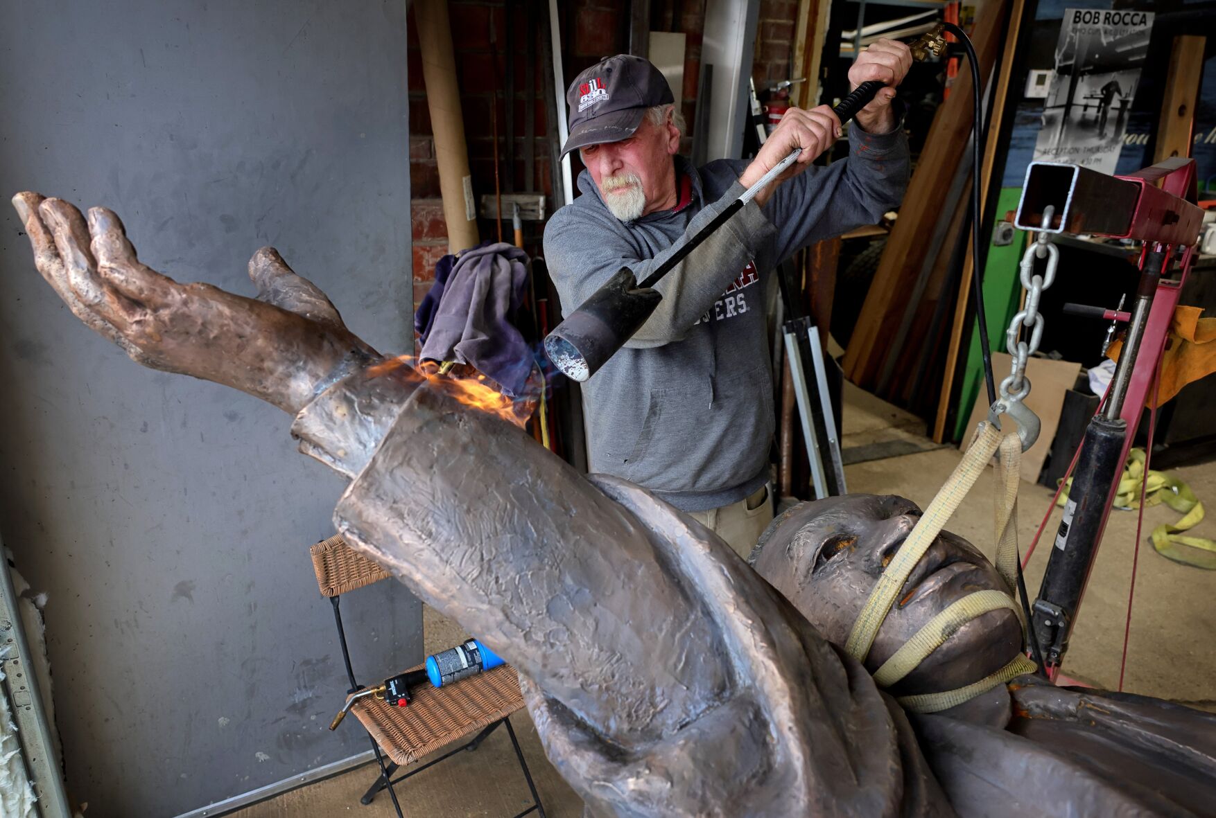 Photos: Damaged by tornado, repaired MLK statue to be unveiled in ...