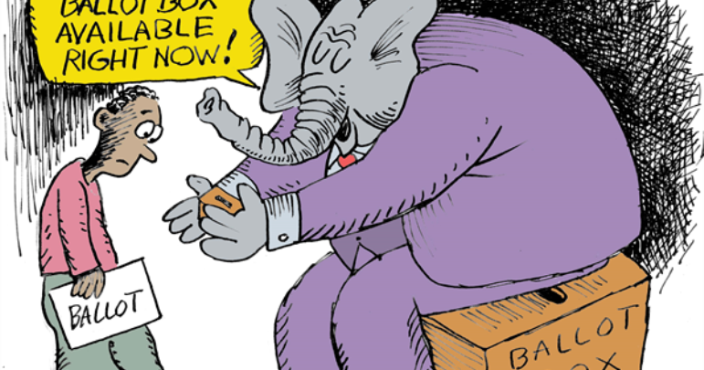 In the cartoons: Vote suppression; Herd immunity; Barrett
