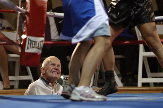 Boxing legend Kenny Loehr still ringside at 80