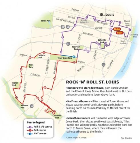 Rock 'n' Roll marathon sets course through city parks