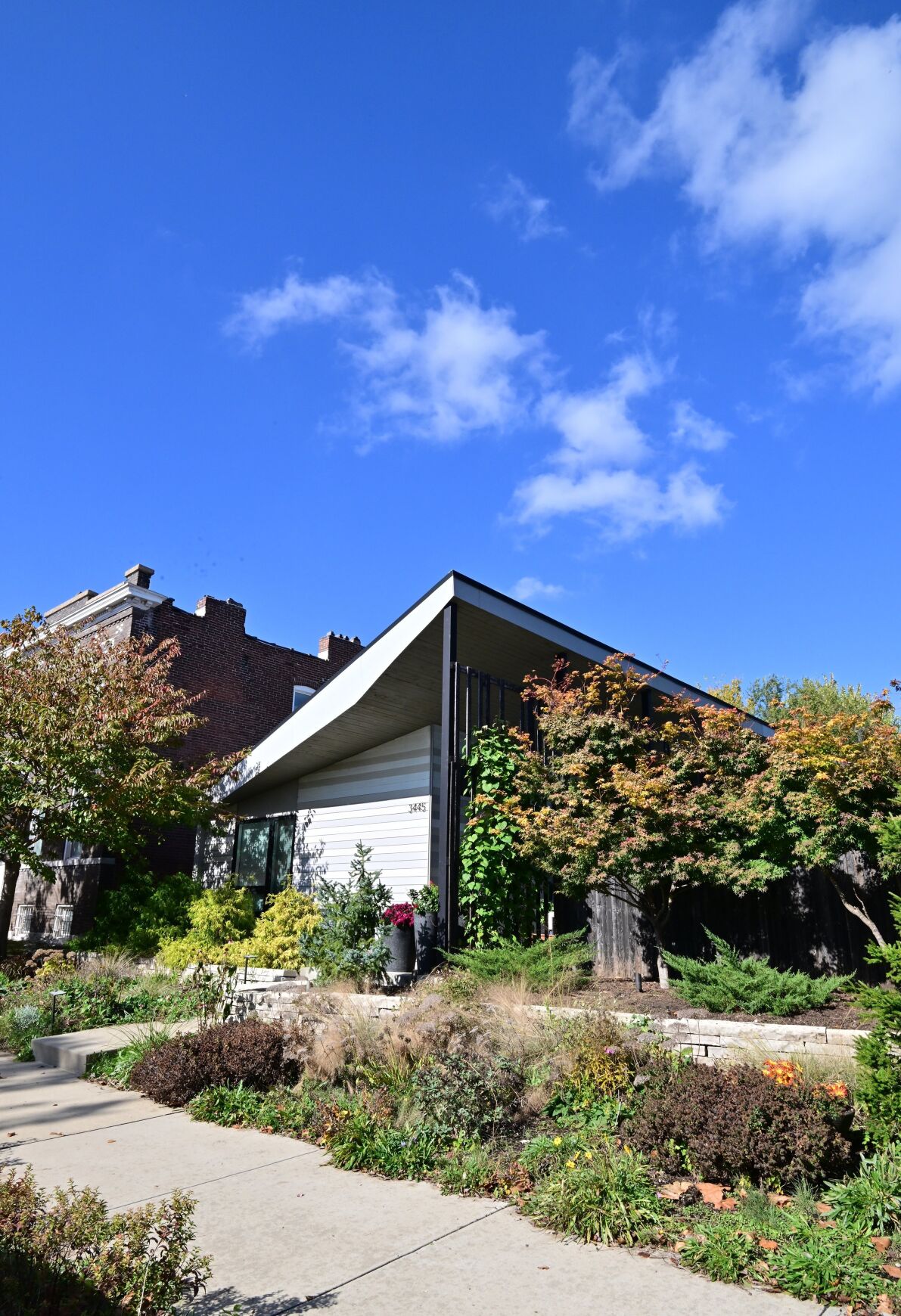 Custom home in Tower Grove East inspired by midcentury modern style