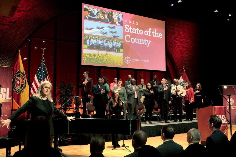 St. Louis County Executive Sam Page unveils new flag