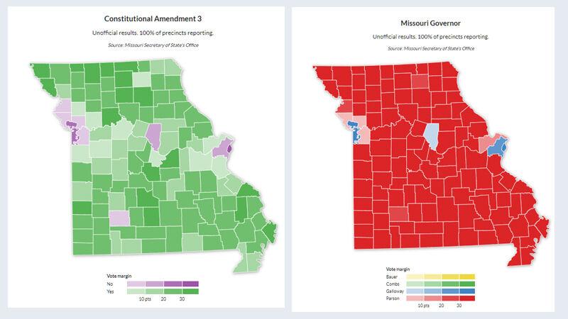 A County By County Look At The Missouri Governors Race And Amendment