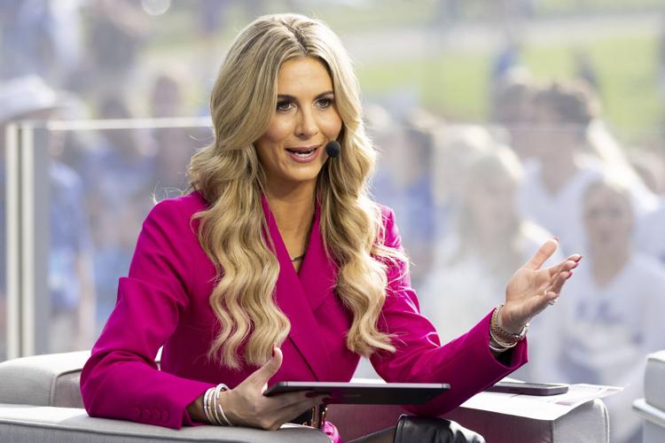 See Tim Tebow dust makeup onto Paul Finebaum's bald head; Laura ...