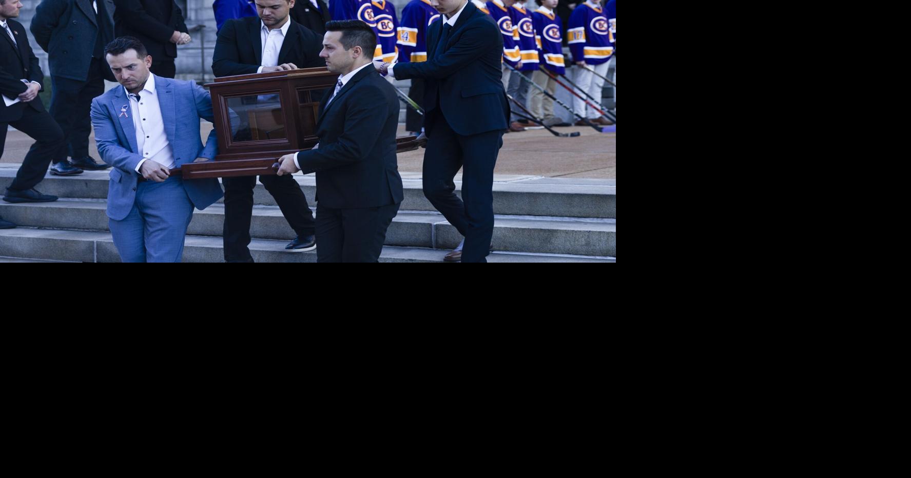 Hundreds mourn at funeral for teenage hockey player Colin Brown