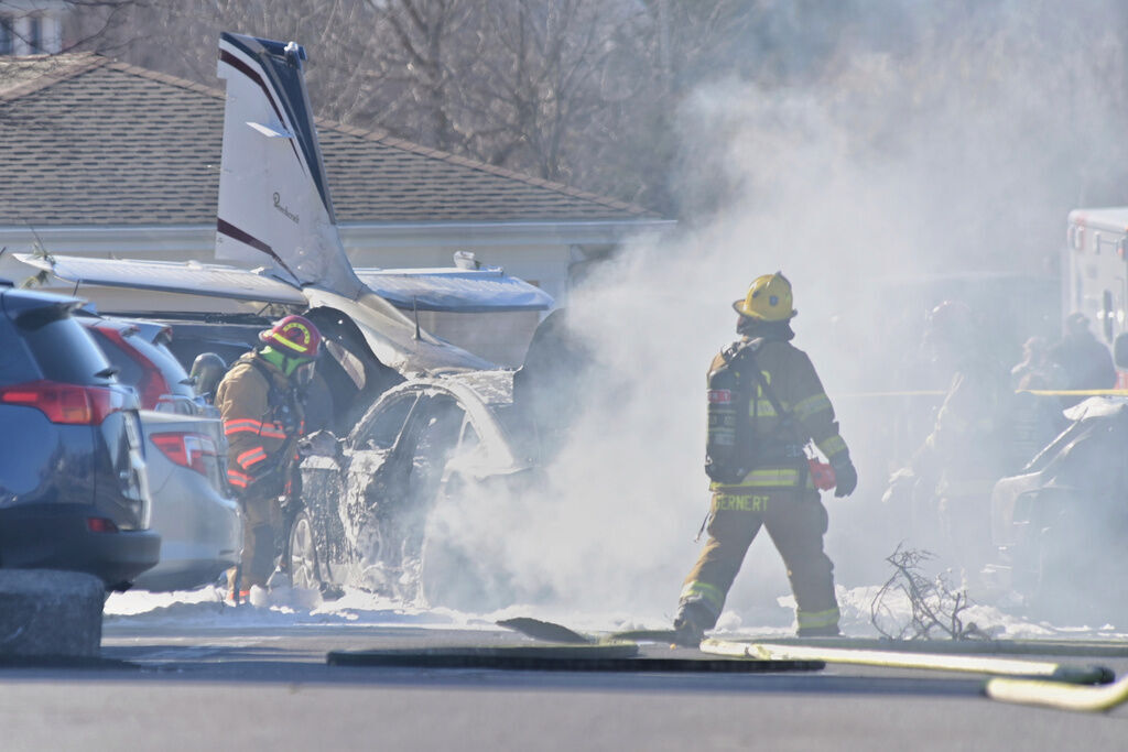 All 5 on board survive fiery plane crash in Pennsylvania
