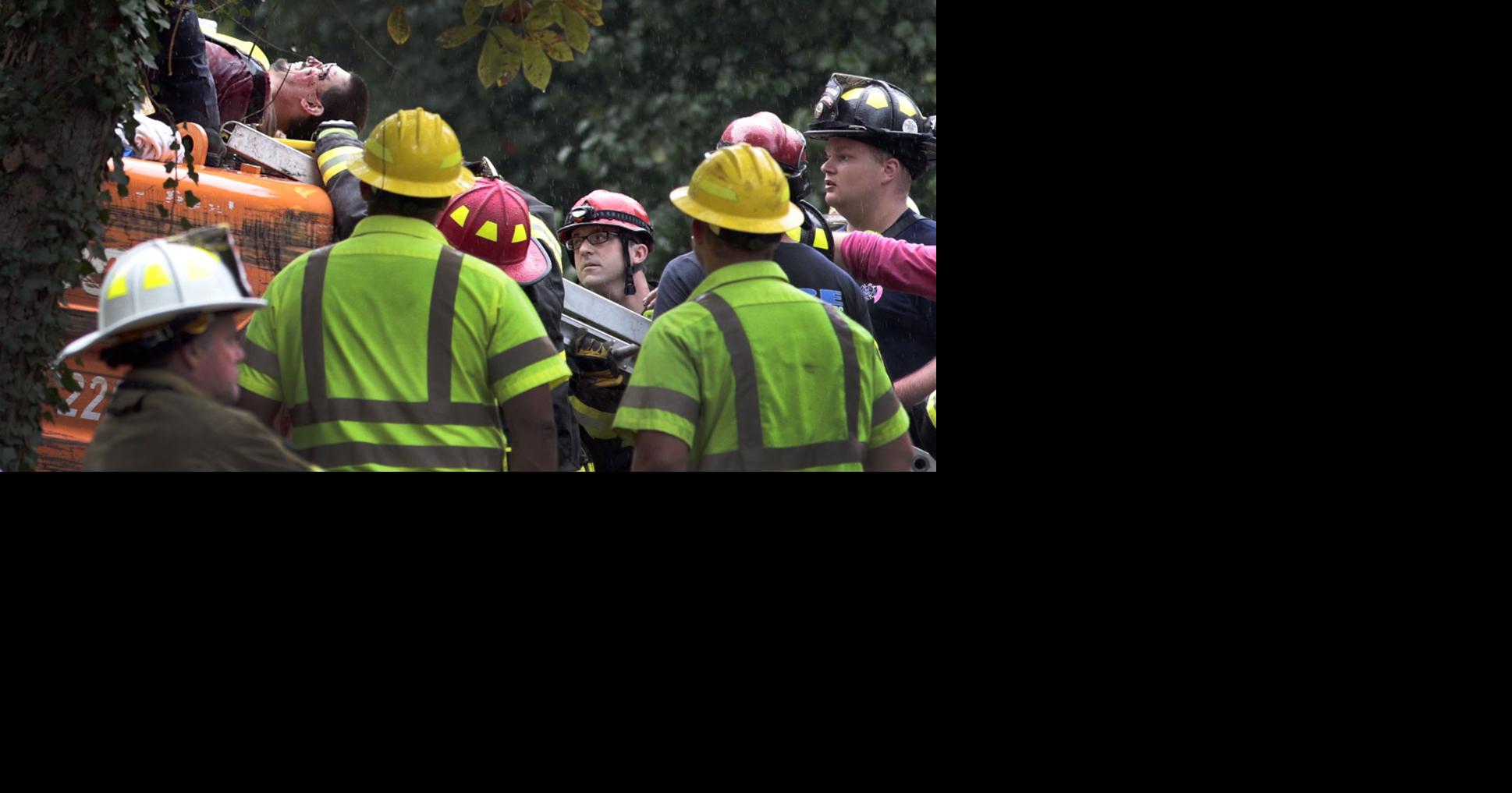 Construction worker trapped after building collapse in Ladue is rescued