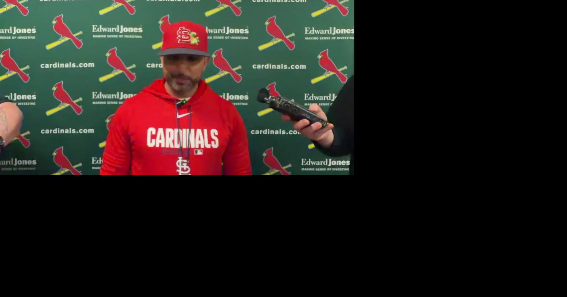 St. Louis Cardinals manager Oliver Marmol in a Grapefruit League post ...