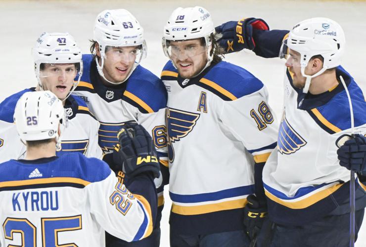 Torey Krug's historic five-assist game jump-starts Blues in 7-2 win ...