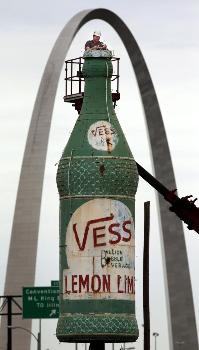 Giant Vess Soda bottle gets a refresh in time for centennial