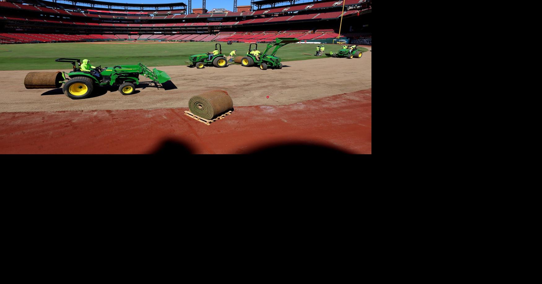 Busch Stadium in St. Louis gets all new grass