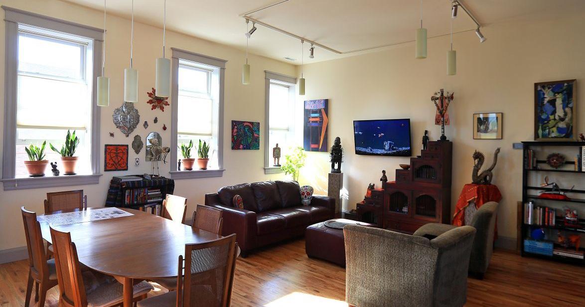 At home: Couple turns 'beastly building' into eclectic home, retail space