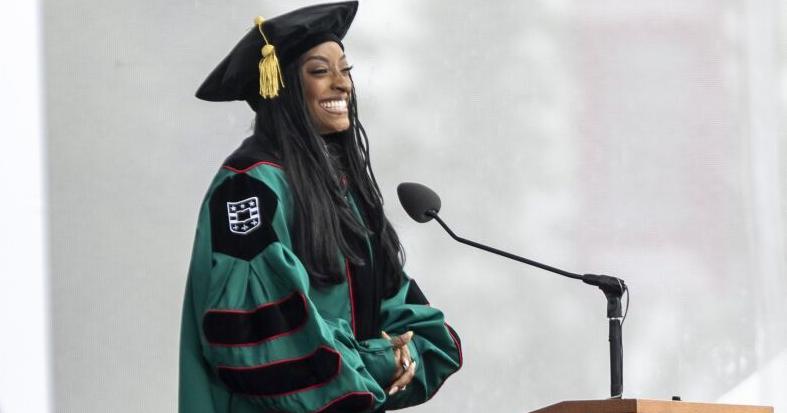 Simone Biles tells WashU graduates to be ‘the greatest you’