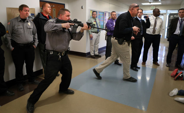 Active shooter drill preps Lincoln County officers, teachers, students