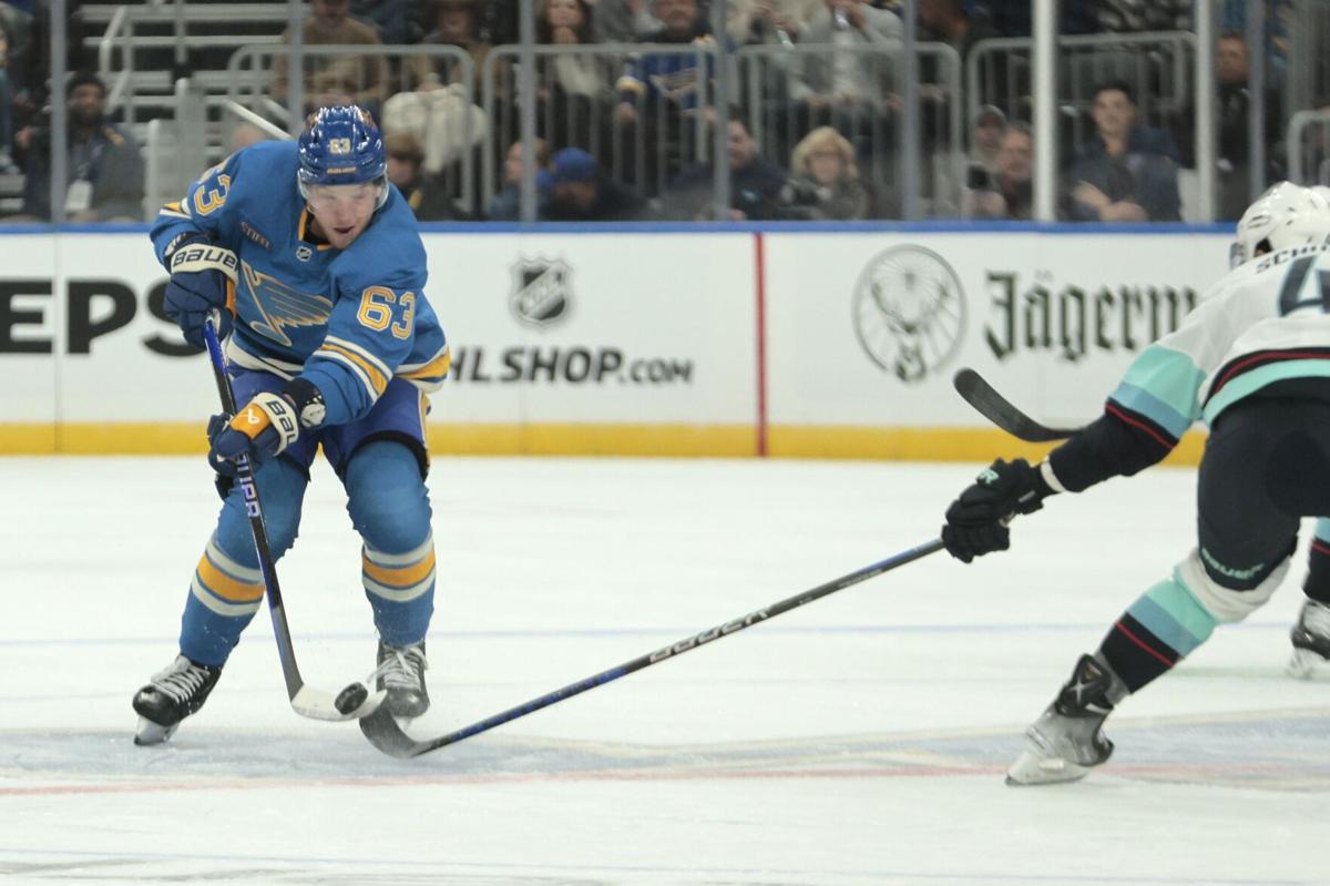 'Fun memories' in Calgary's Saddledome for Blues forward Jake Neighbours