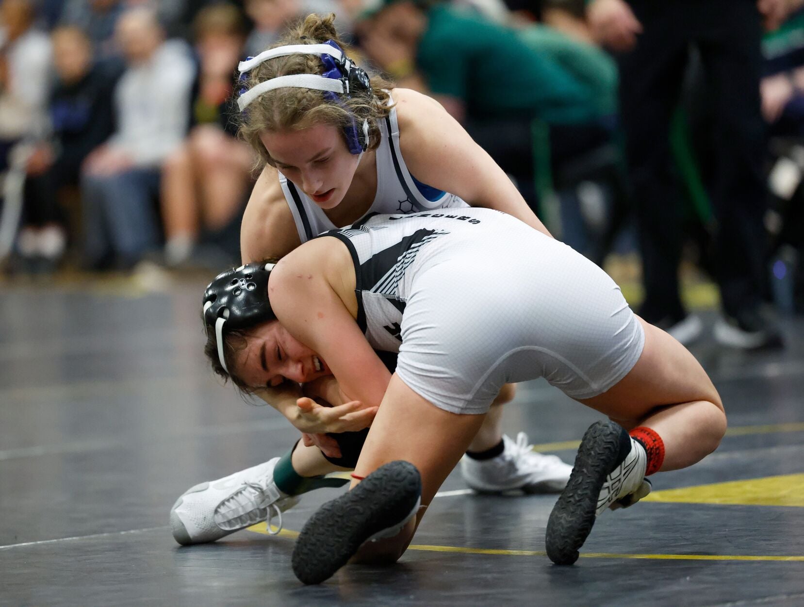 Scenes from the Class 2 District 1 girls wrestling tournament