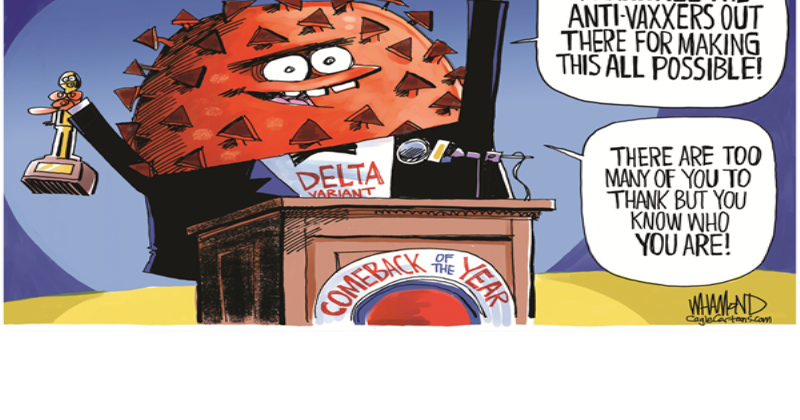 In the cartoons: Delta variant; Climate change; Putin