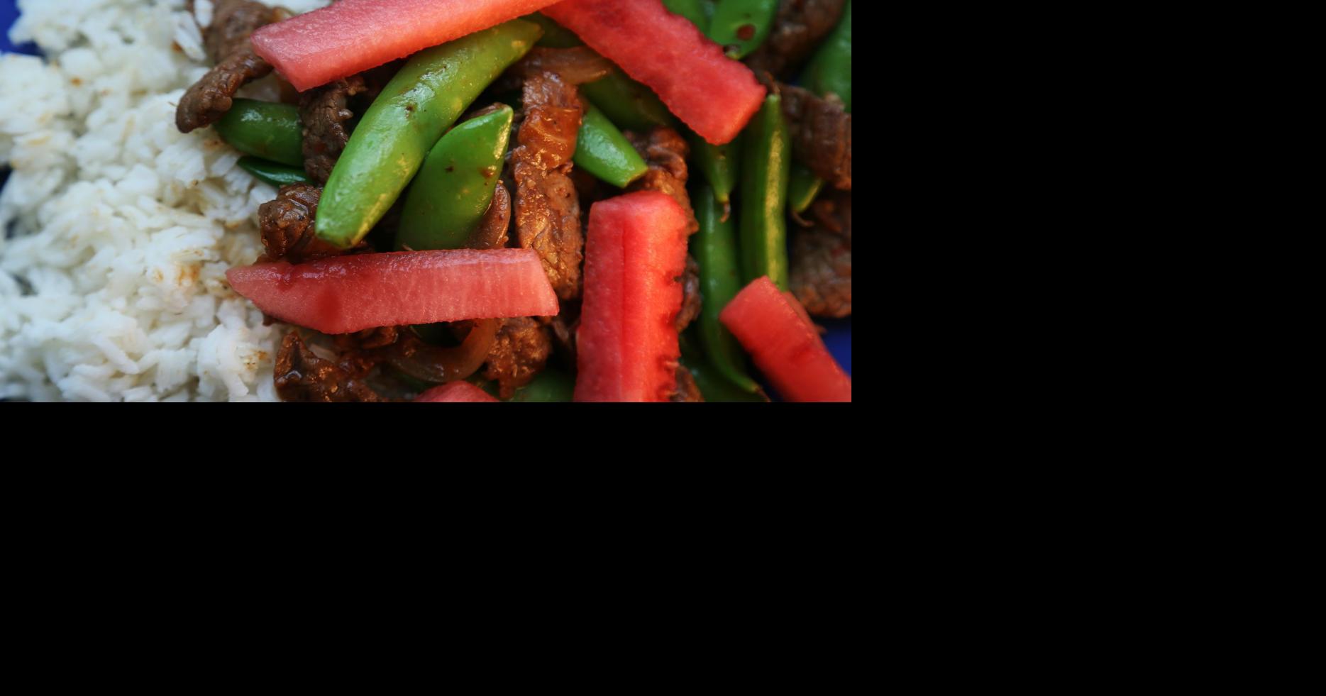 Beef and Watermelon Stir-fry