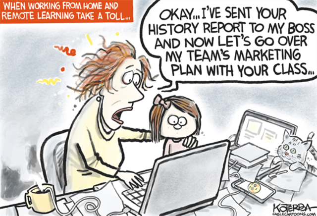 In the cartoons: Pandemic; Remote learning; RBG