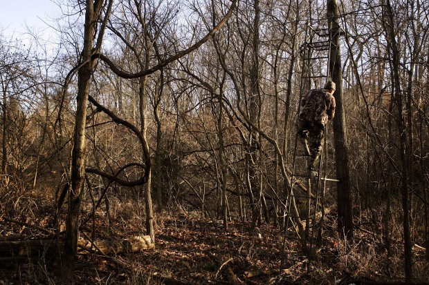 Firefighter retired on disability uses bow to hunt suburban deer